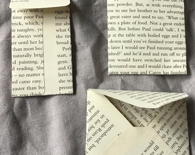 10 Book Page Style Envelopes - Etsy