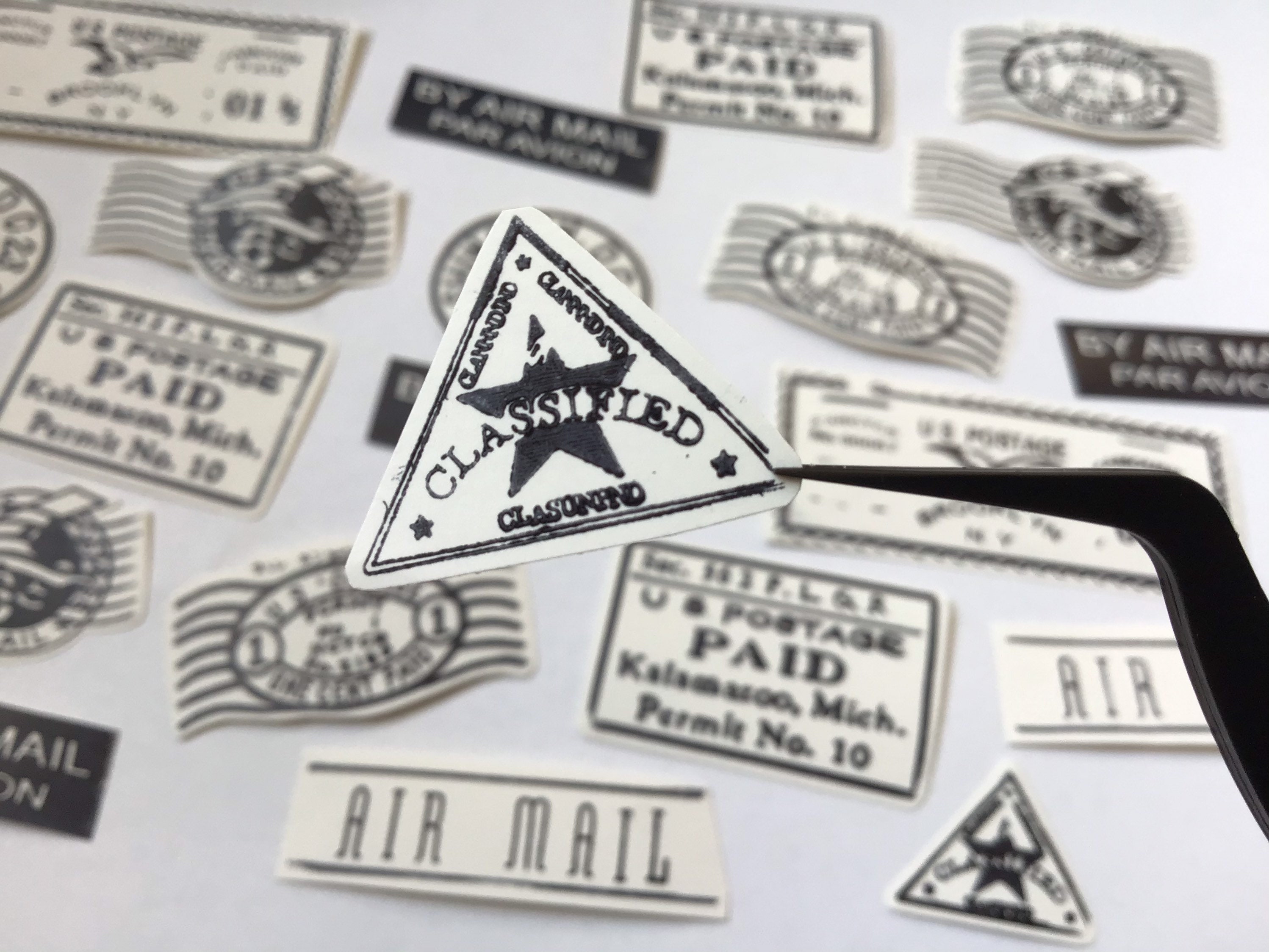 US Postal Hand Stamped Stickers Pack of 20 for Envelope - Etsy UK
