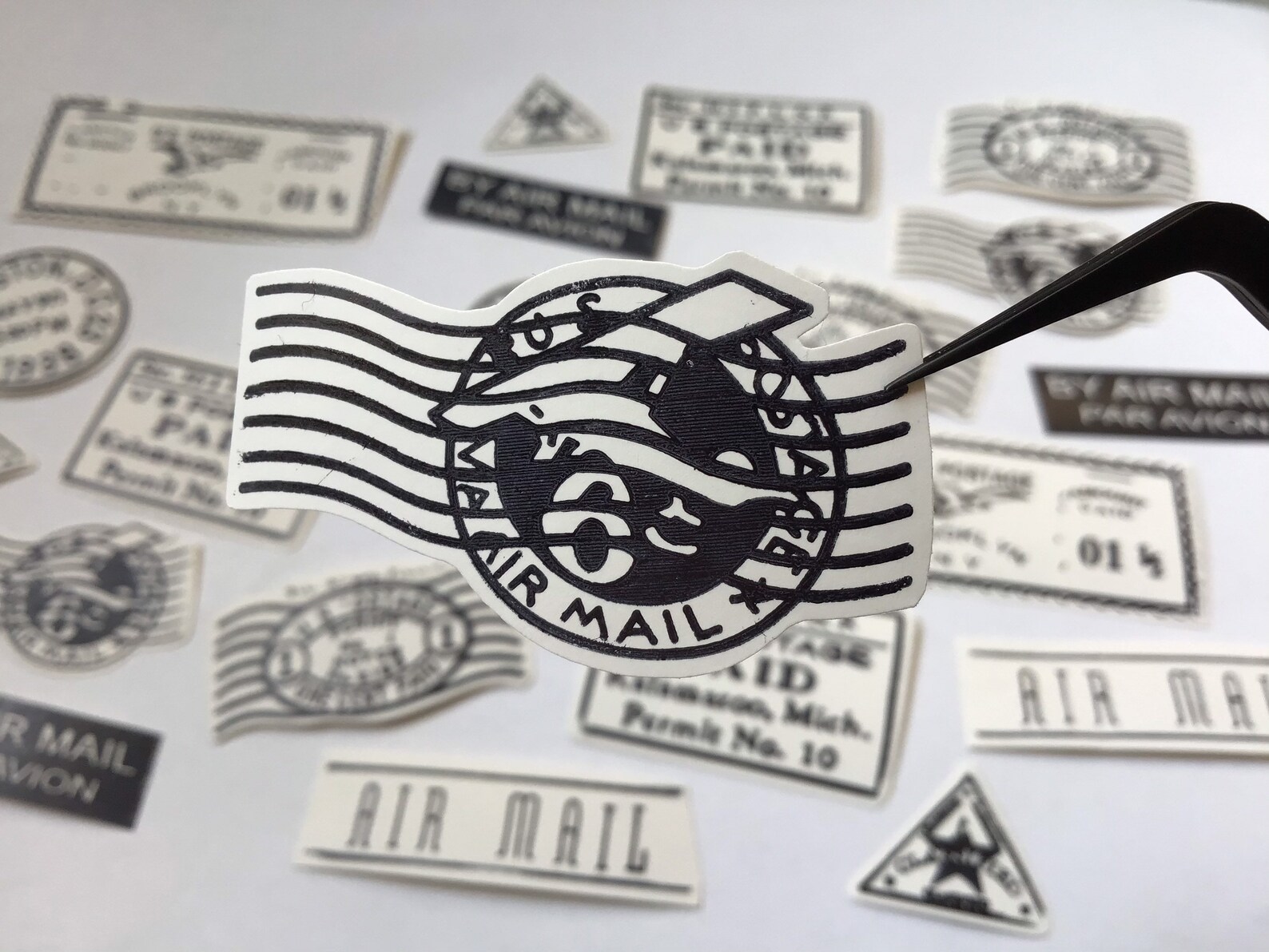 US Postal Hand Stamped Stickers Pack of 20 for Envelope - Etsy UK