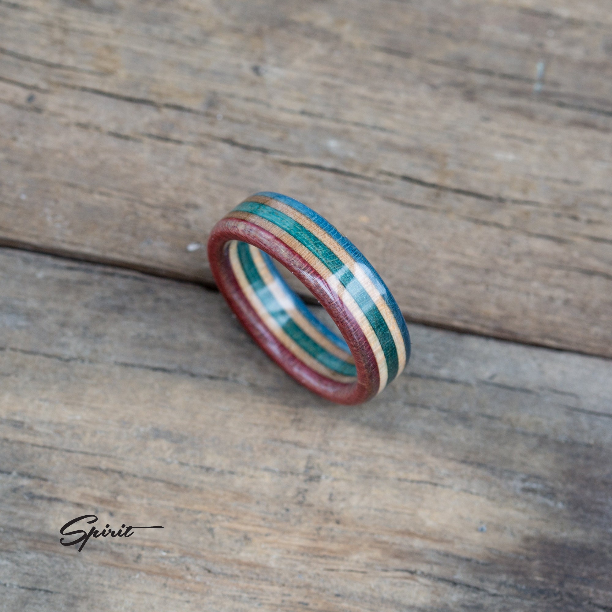 Wooden Ring Skateboard Ring Wedding Bands Anniversary | Etsy