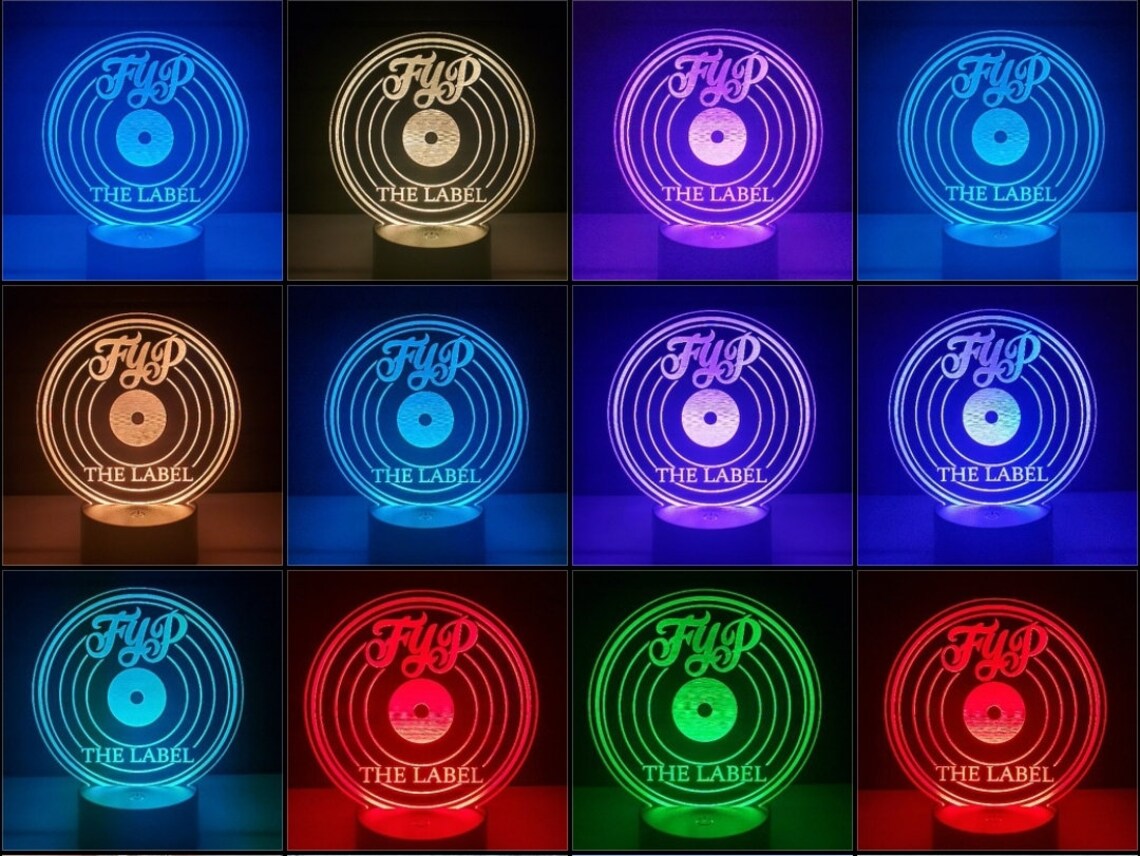 Custom Acrylic L.E.D Logo/sign/trophy/night Light (multi Color Base ...