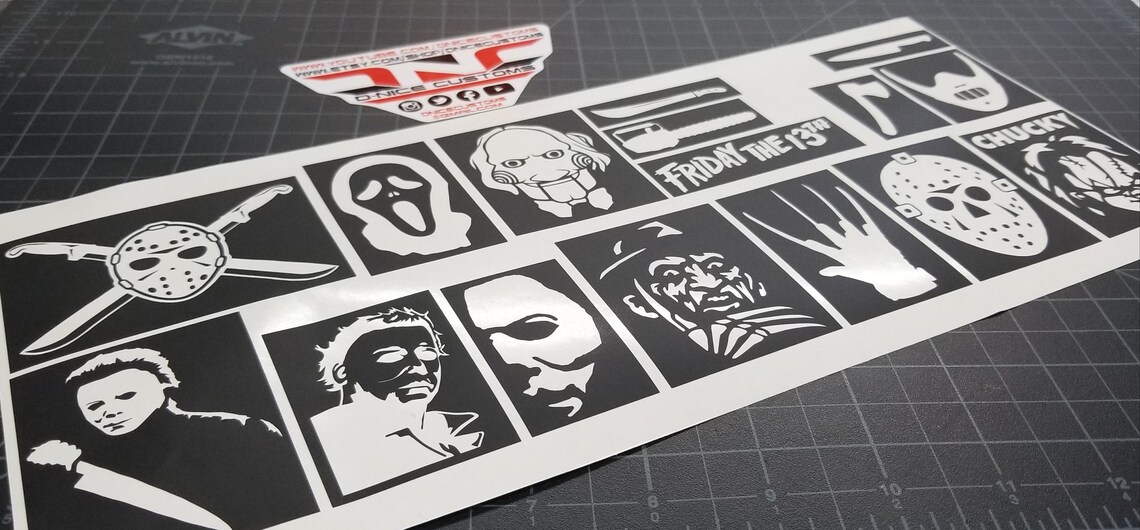 Halloween Killers Stencil Pack - Etsy