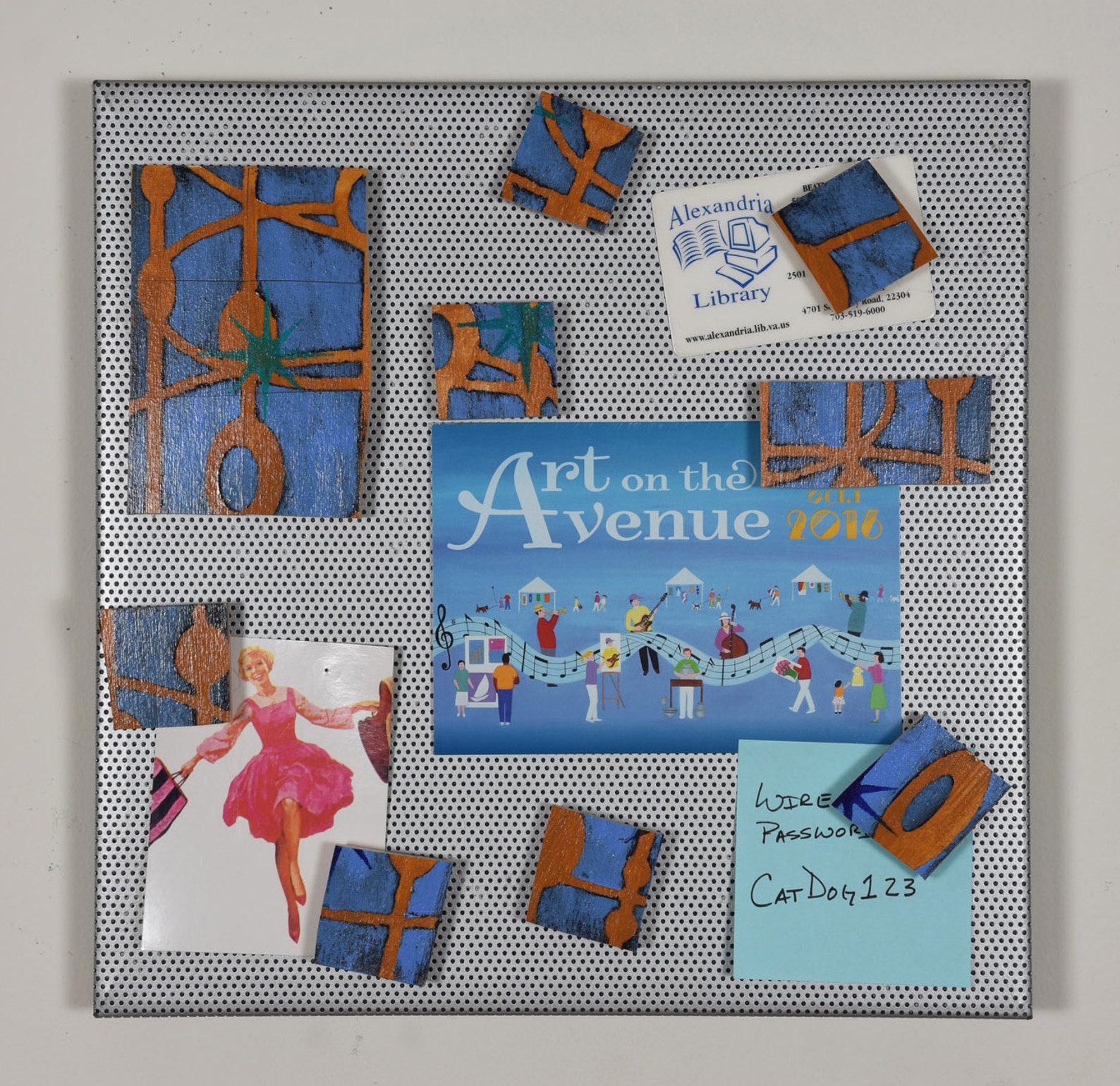 Puzzle - Mid-century Modern Blue and Gold Jigsaw Puzzle With Puzzle ...