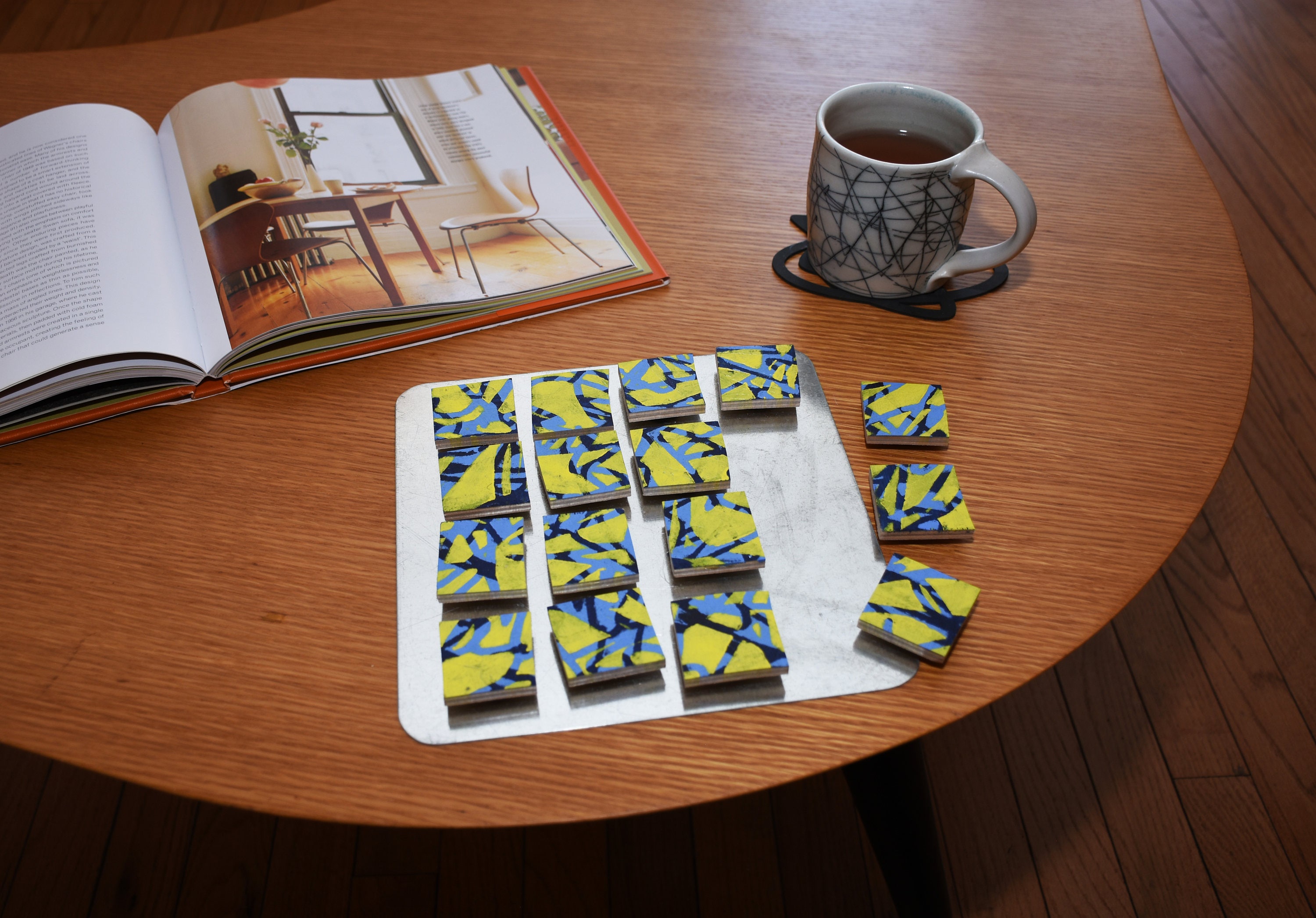 Puzzle Yellow Tangled Mess Jigsaw Puzzle and Puzzle Board / - Etsy