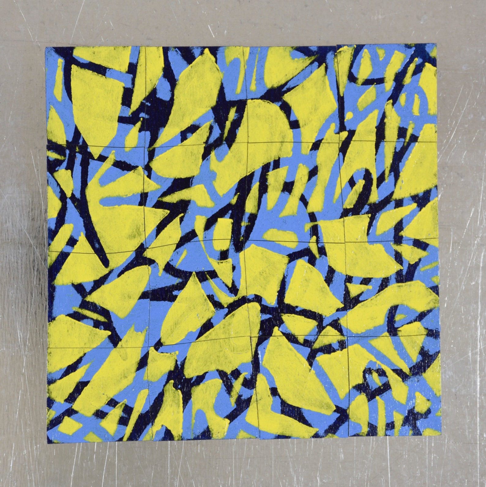 Puzzle - Yellow Tangled Mess Jigsaw Puzzle and Puzzle Board / Abstract ...