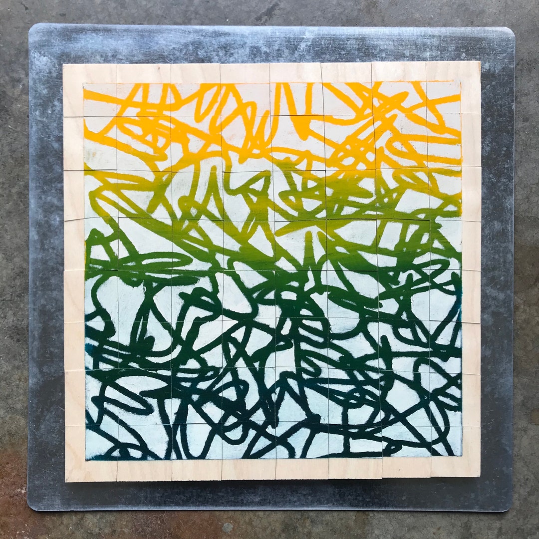 Puzzle Yellow & Green Tangled Mess Jigsaw Puzzle and Puzzle - Etsy