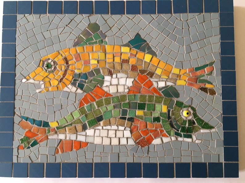 Mosaic Fish on a Dish - Etsy