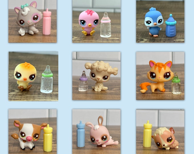 Littlest Pet Shop LPS Vintage HTF Cutest Baby Cat Dog Kitten Puppy Pets ...