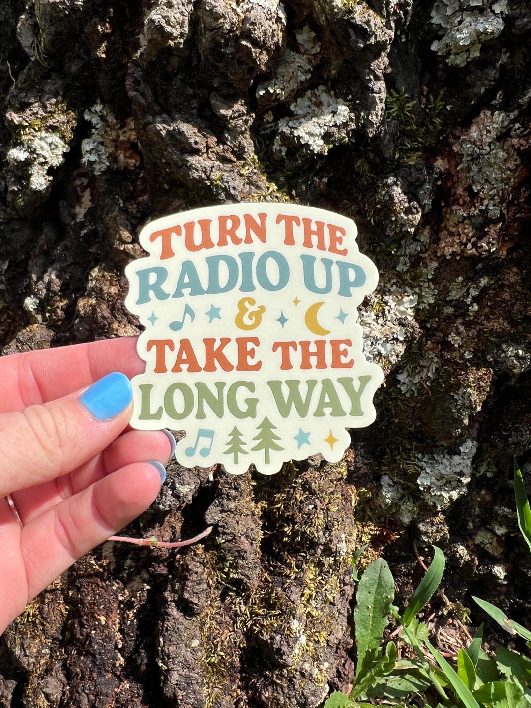 Turn the Radio up and Take the Long Way Sticker – Retro Road Trip Vinyl ...