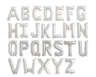 Silver letters | Etsy