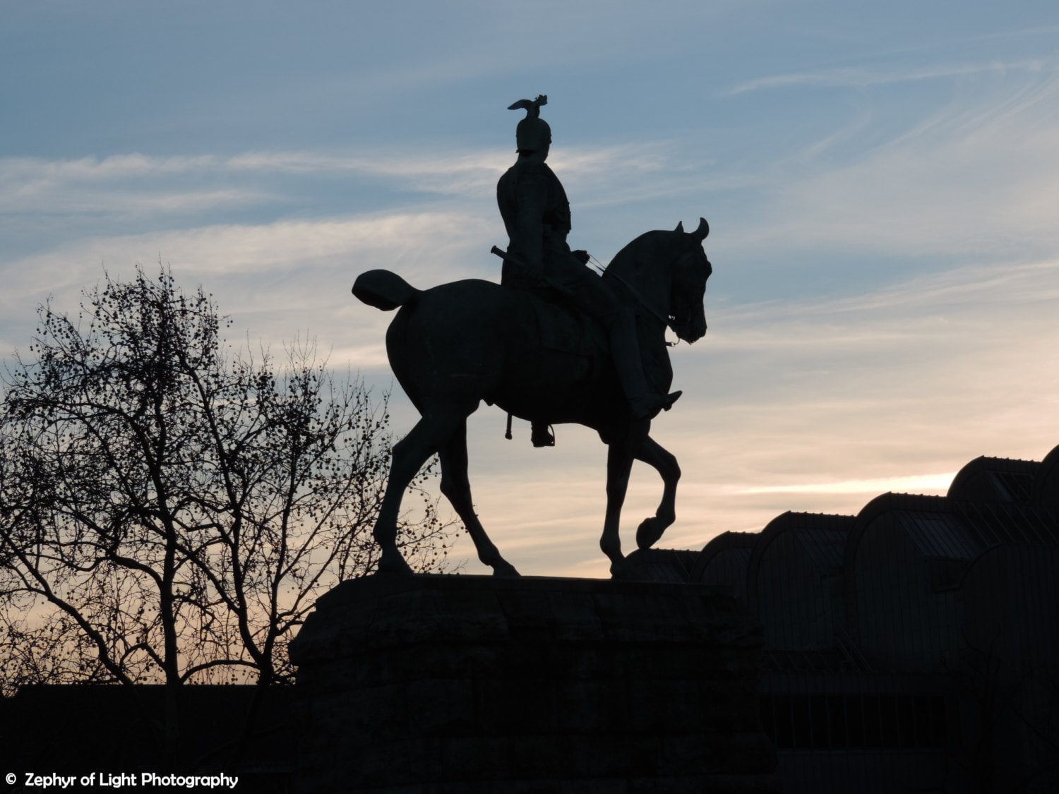 Emperor Kaiser Wilhelm II Statue in Cologne, Germany. Landscape ...