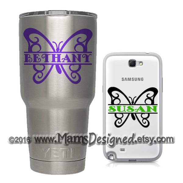 Butterfly Letter Decal - Etsy