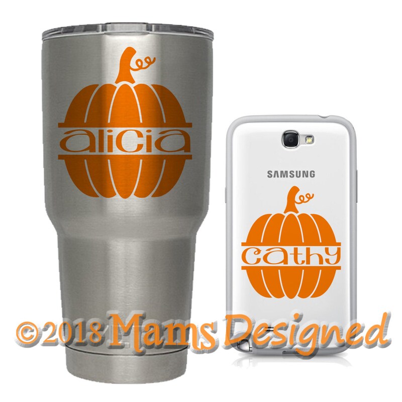Pumpkin Vinyl Decal - Etsy