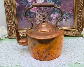 Large Antique George III Copper Kettle - Etsy