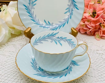 Shelley 0275 Dainty New Rose and Daisy Border Print Teacup - Etsy