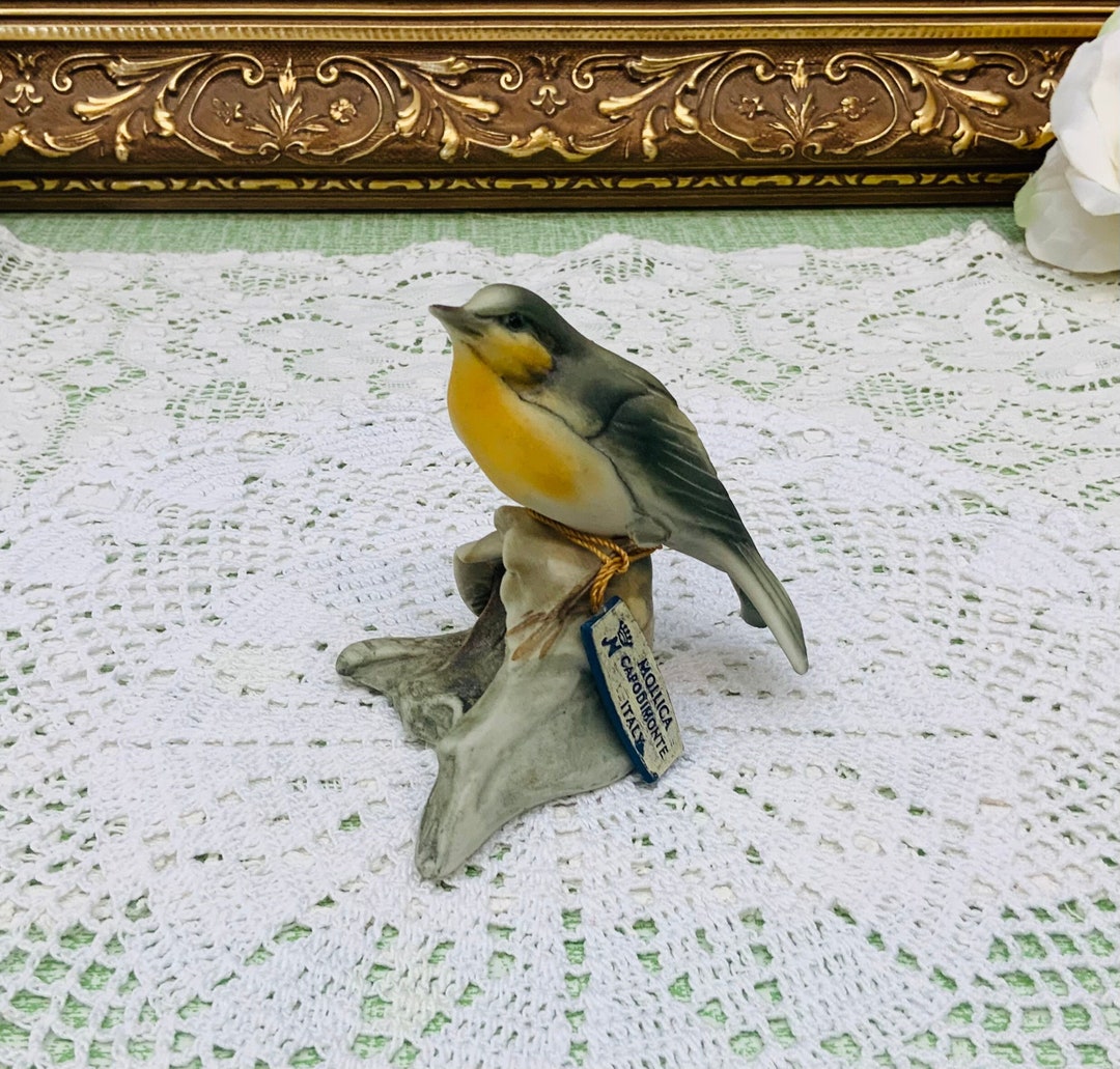 Capodimonte Bird Figurine With Original Tag - Etsy