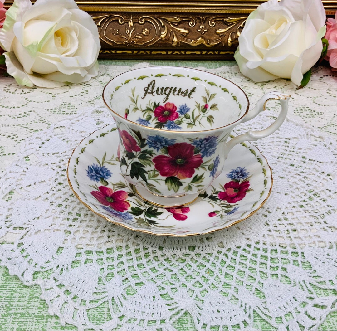 Royal Albert Flower of the Month “august, Poppy” Teacup and Saucer ...