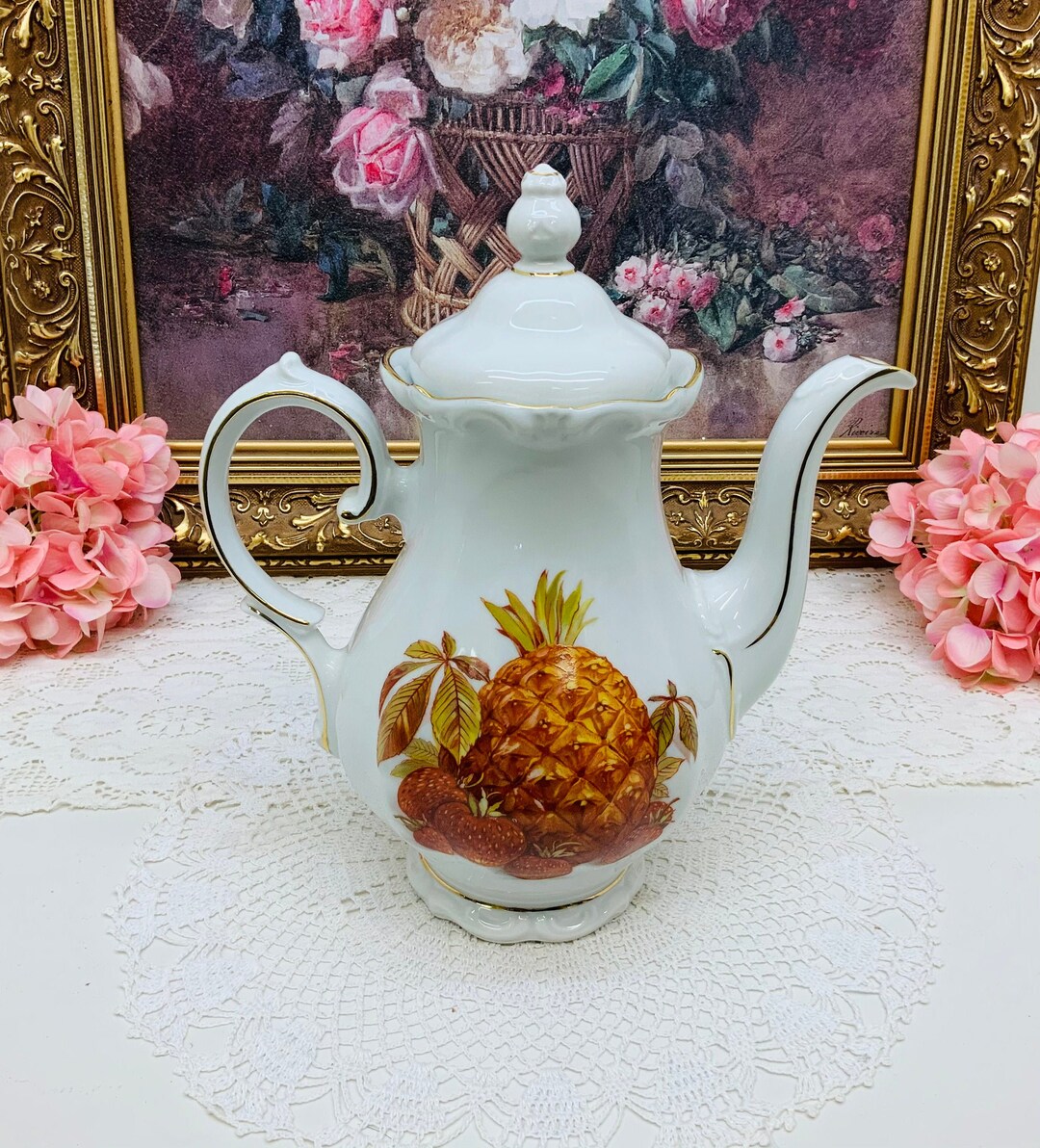 Vintage Winterling Western Germany Coffee Teapot With Fruit Design - Etsy