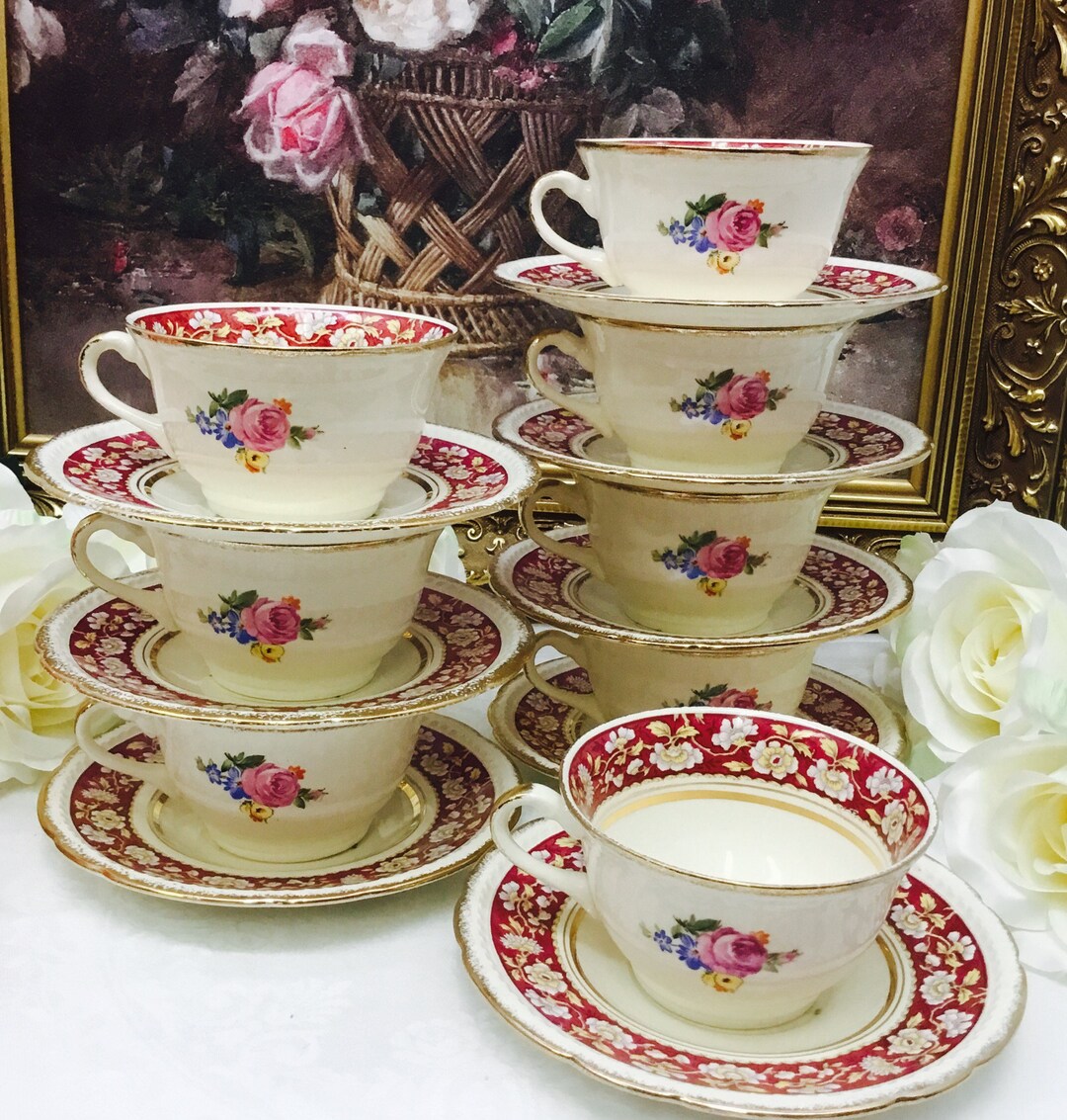 Set of 8 Swinnertons "majestic Vellum" Teacups and Saucers. - Etsy