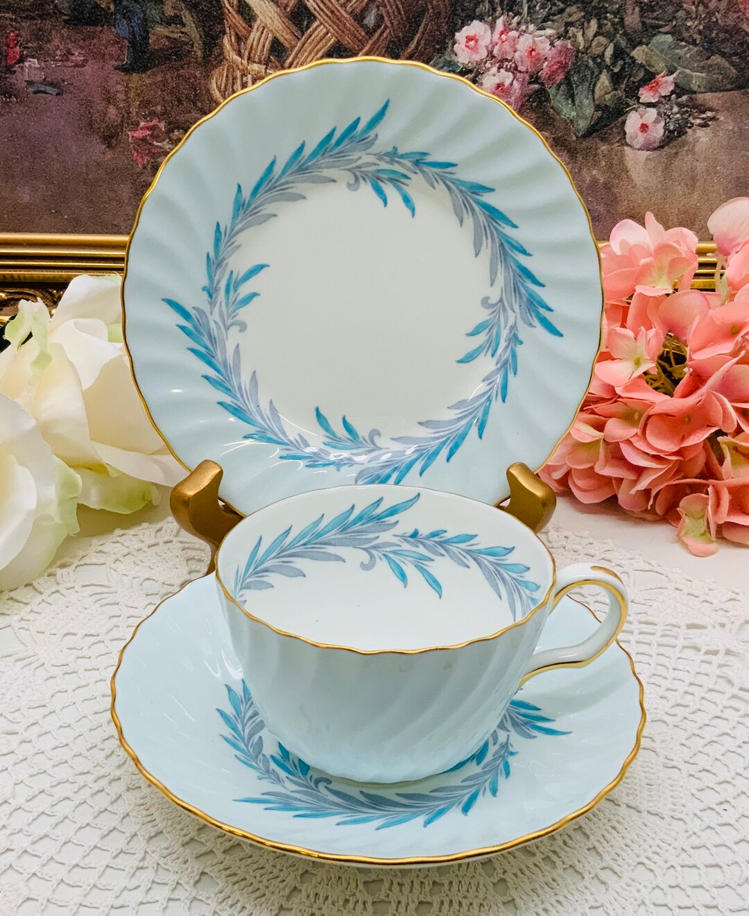Minton Symphony Teacup and Saucer With Dessert Plate Circa 1950’s. - Etsy