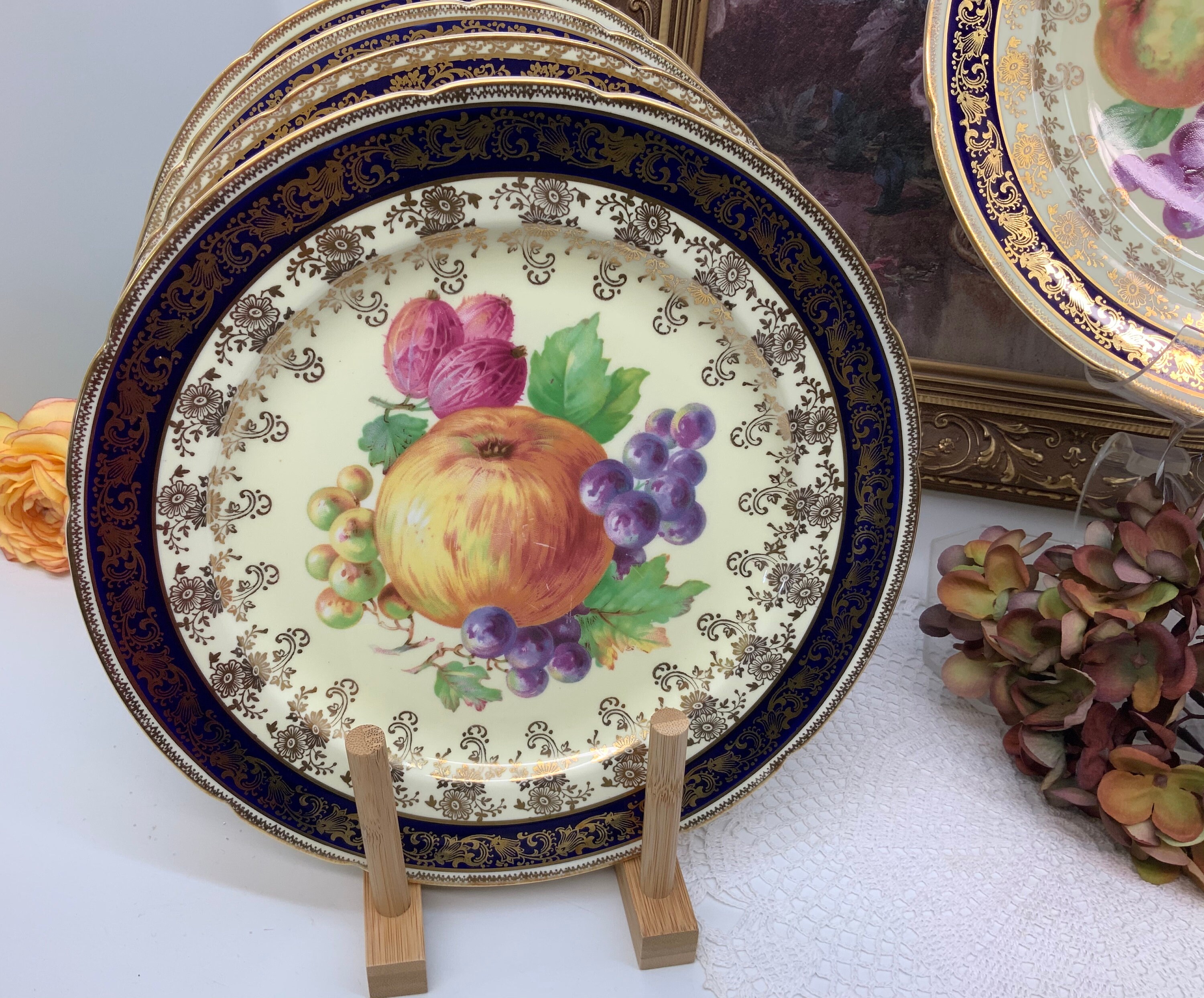 Set of Six Paragon Fruit Motif Dinner Plates Circa 1960s. - Etsy Canada