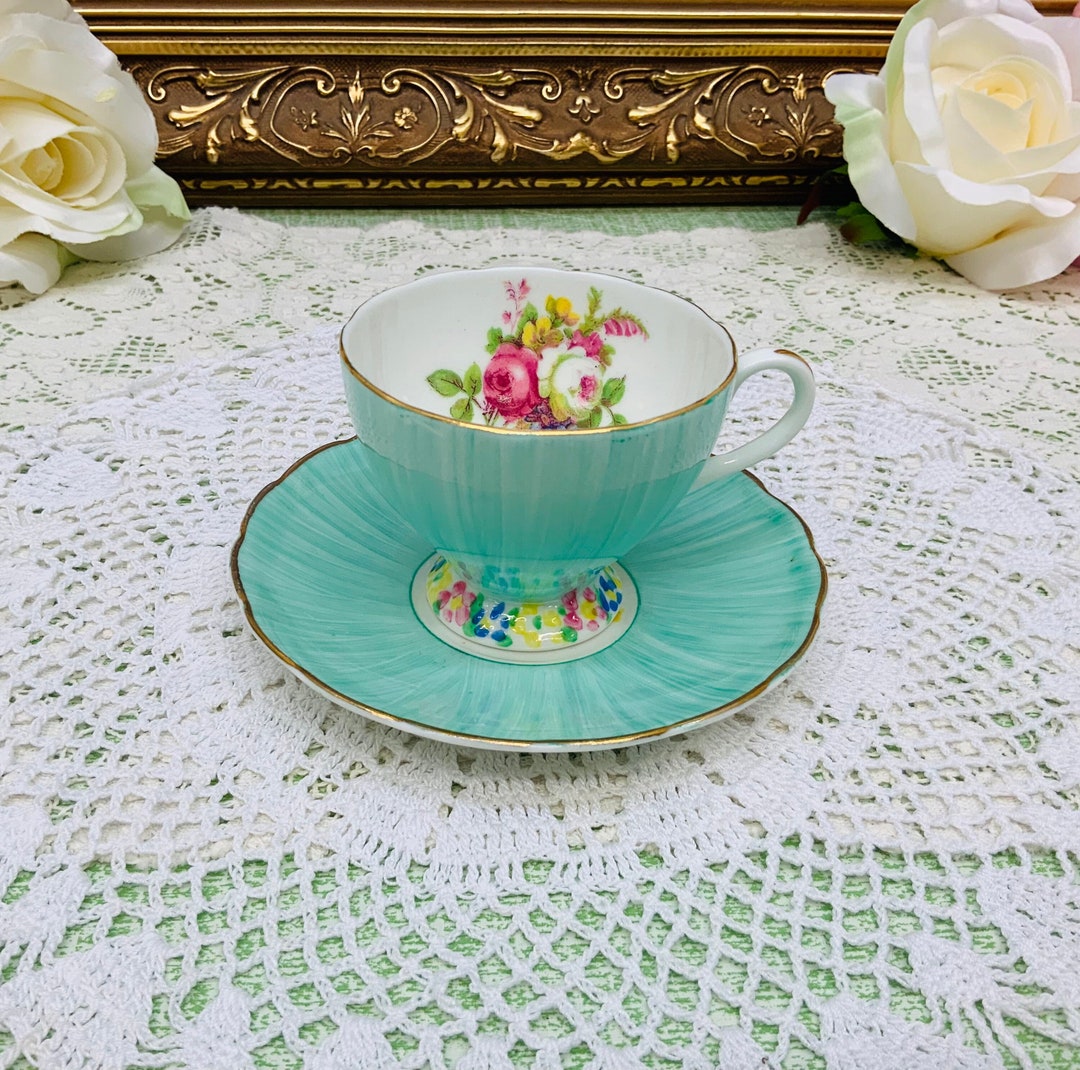 E B Foley Demitasse Teacup and Saucer. - Etsy