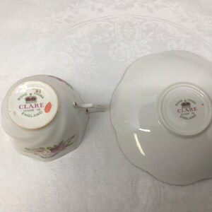 Clare China Teacup and Saucer - Etsy