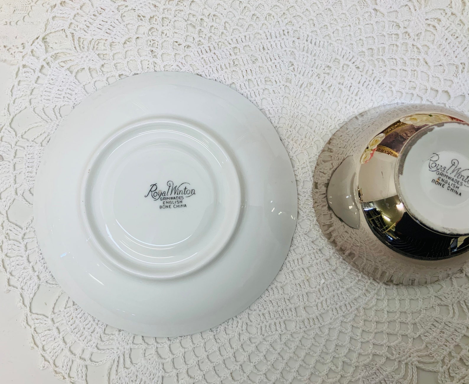 Silver And Gold Royal Winton Tea Set Circa 1930 Etsy
