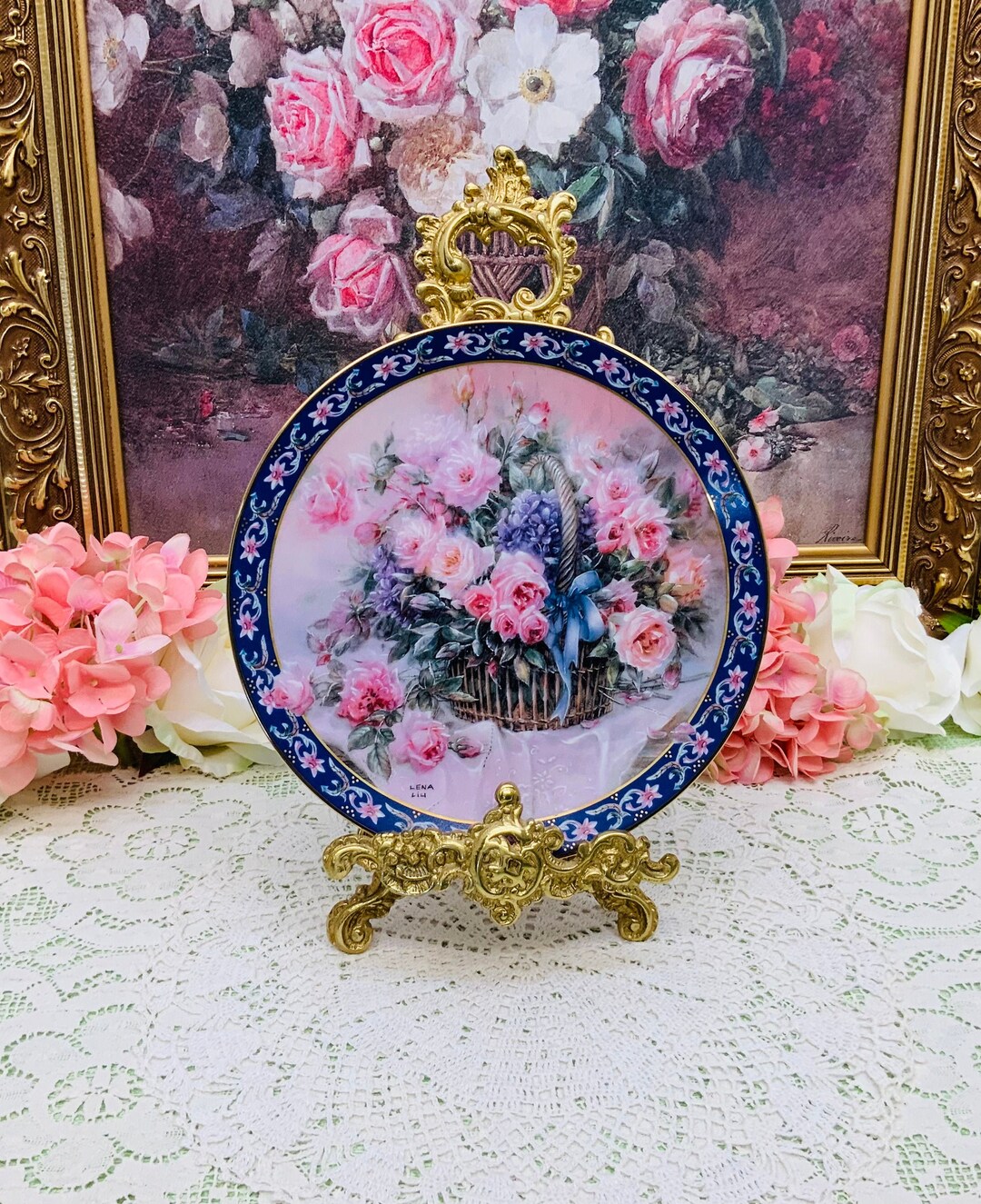 Lena Liu’s Basket Bouquets First Issue “roses” Circa 1992 - Etsy