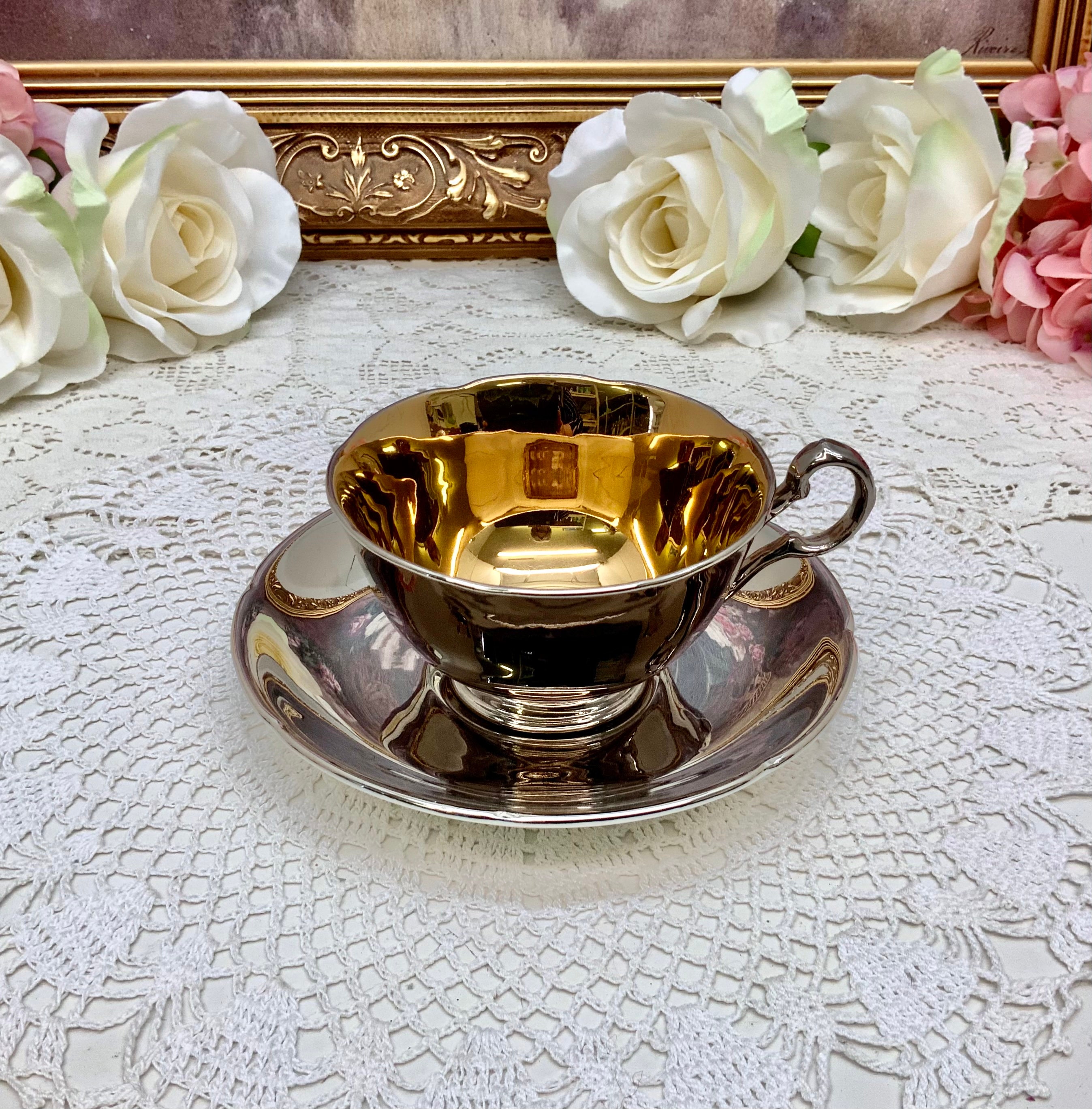 Silver And Gold Royal Winton Tea Set Circa 1930 Etsy