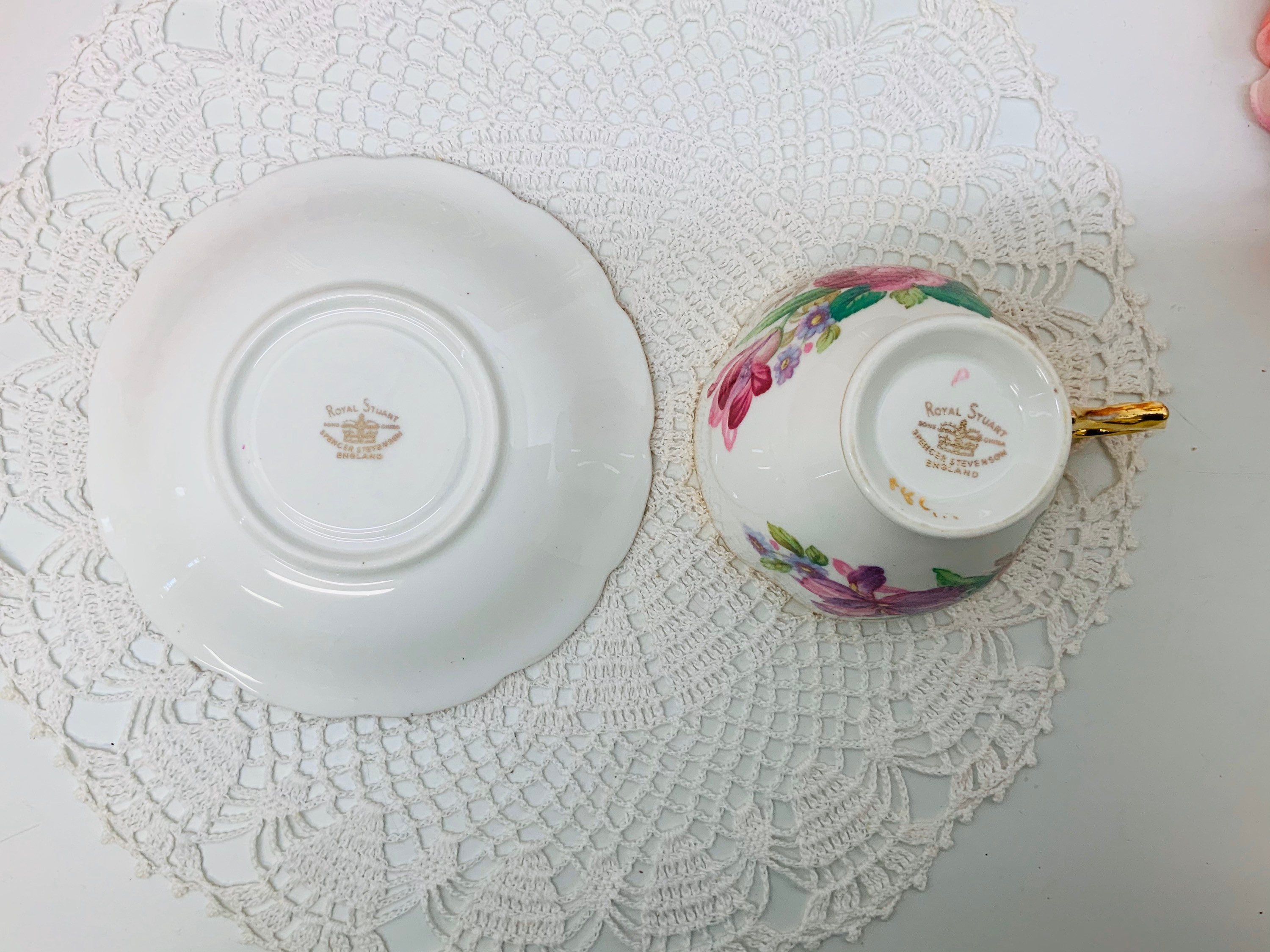 Royal Stuart Teacup and Saucer. - Etsy Canada