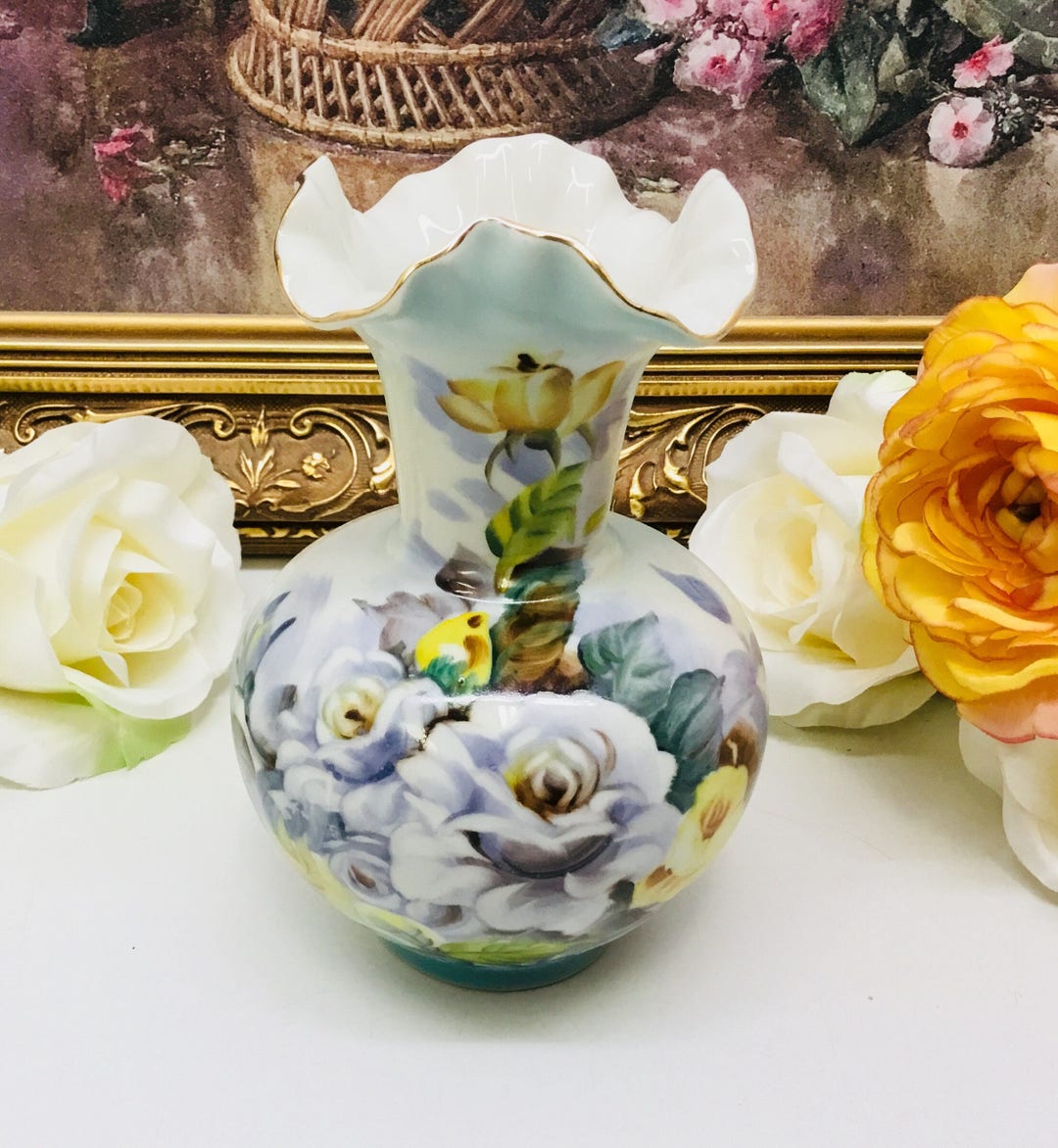Hand Painted and Artist Signed Vase - Etsy
