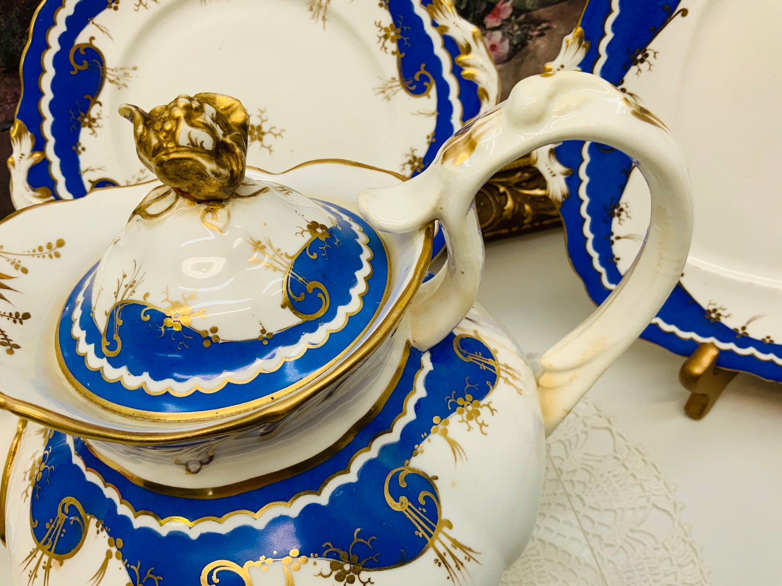 Samuel Alcock Neo Rococo Shape Tea Service Circa 1835 | Etsy