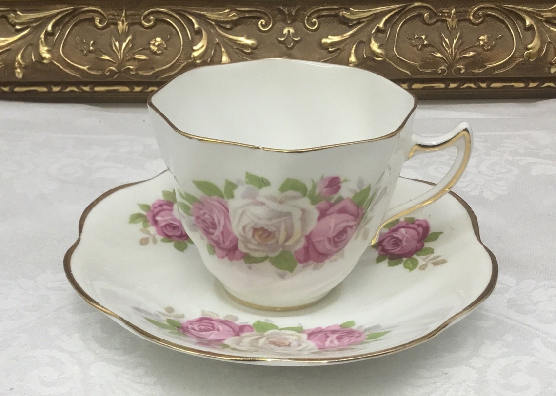 Clare China Teacup and Saucer - Etsy