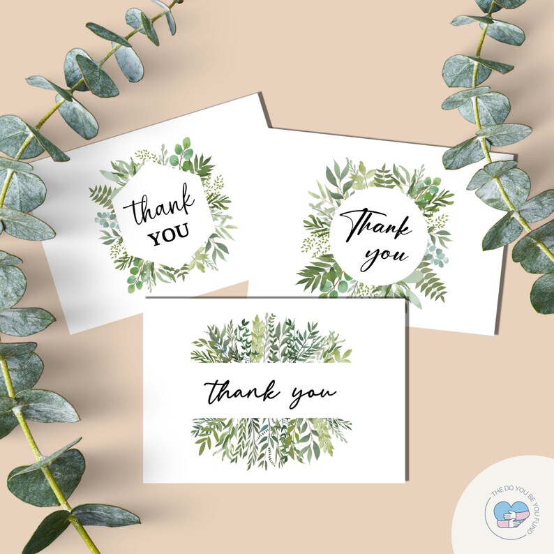 Thank You Cards Botanical Collection - Etsy UK
