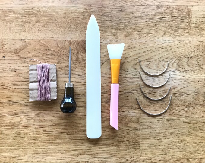 Multi Needle Bookbinding Tool Kit, 5m of Waxed Thread, Bulb Handle Awl ...