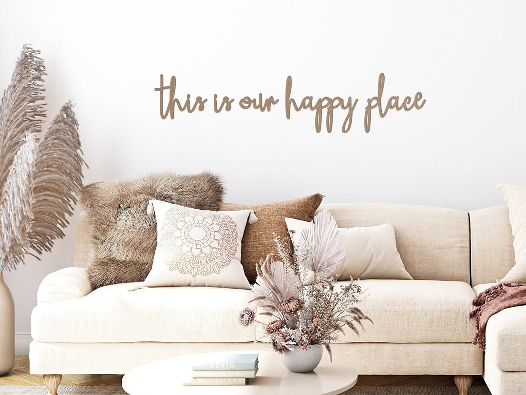 This is Our Happy Place Wall Quote Wooden Wording - Etsy UK