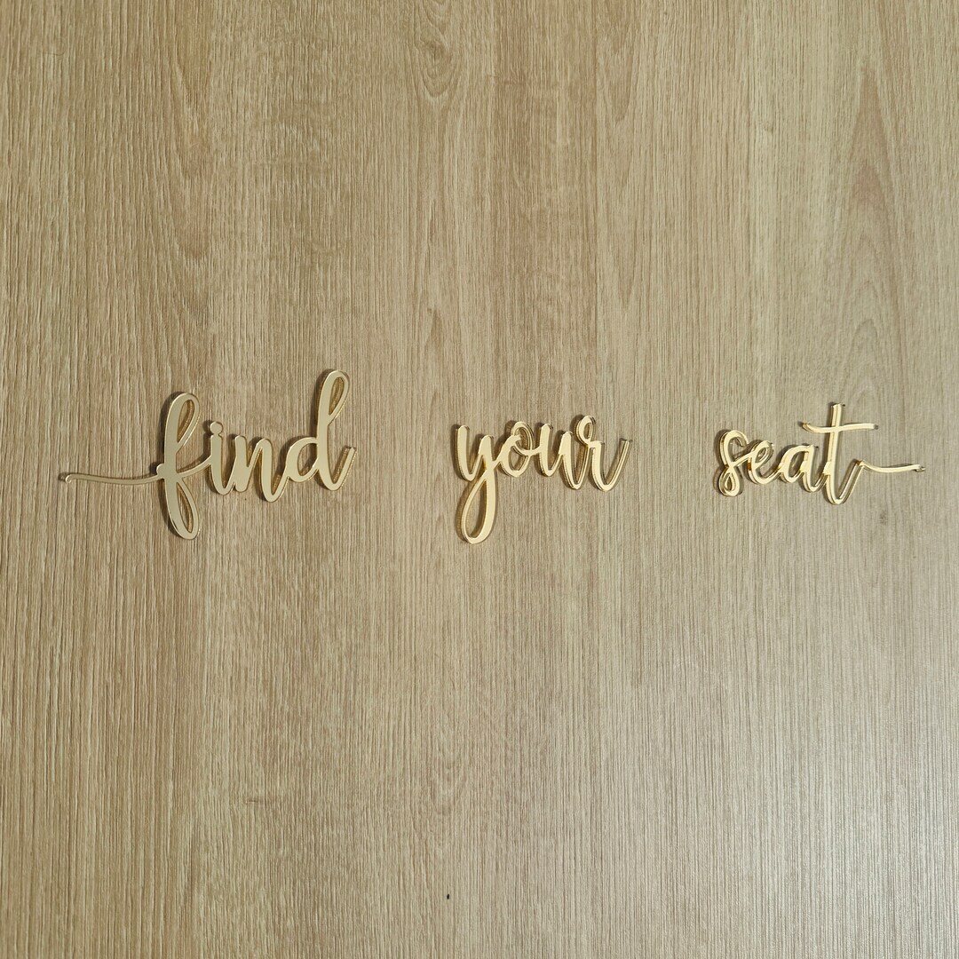 Find Your Seat Wording to Create DIY Wedding Seating Chart - Etsy