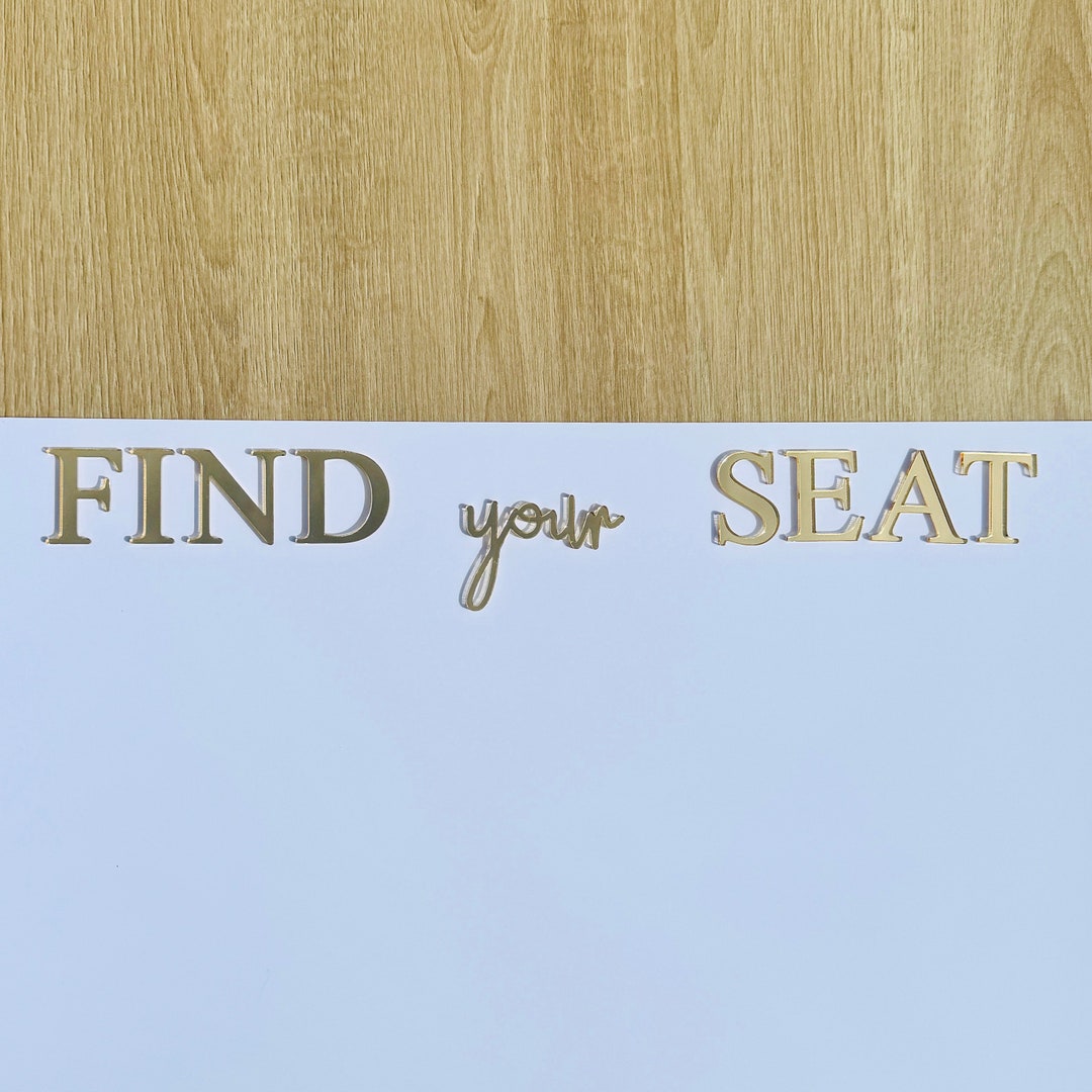 FIND Your SEAT Wording to Create DIY Wedding Seating Chart - Etsy