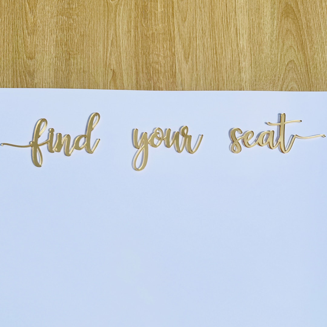 Find Your Seat Wording to Create DIY Wedding Seating Chart - Etsy UK