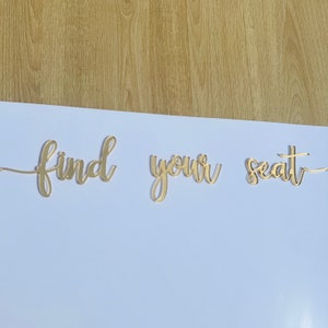 Find Your Seat Wording to Create DIY Wedding Seating Chart - Etsy UK