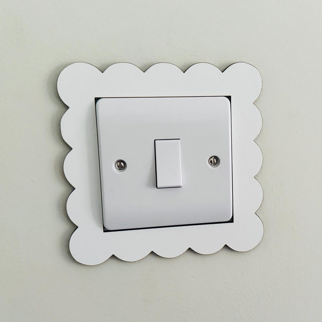 Decorative Scalloped Edge Light Switch Surround - Etsy UK