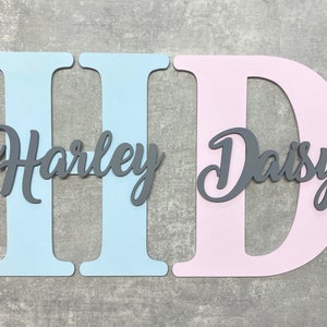 Personalised Initial Letter Name Wall Art - Etsy