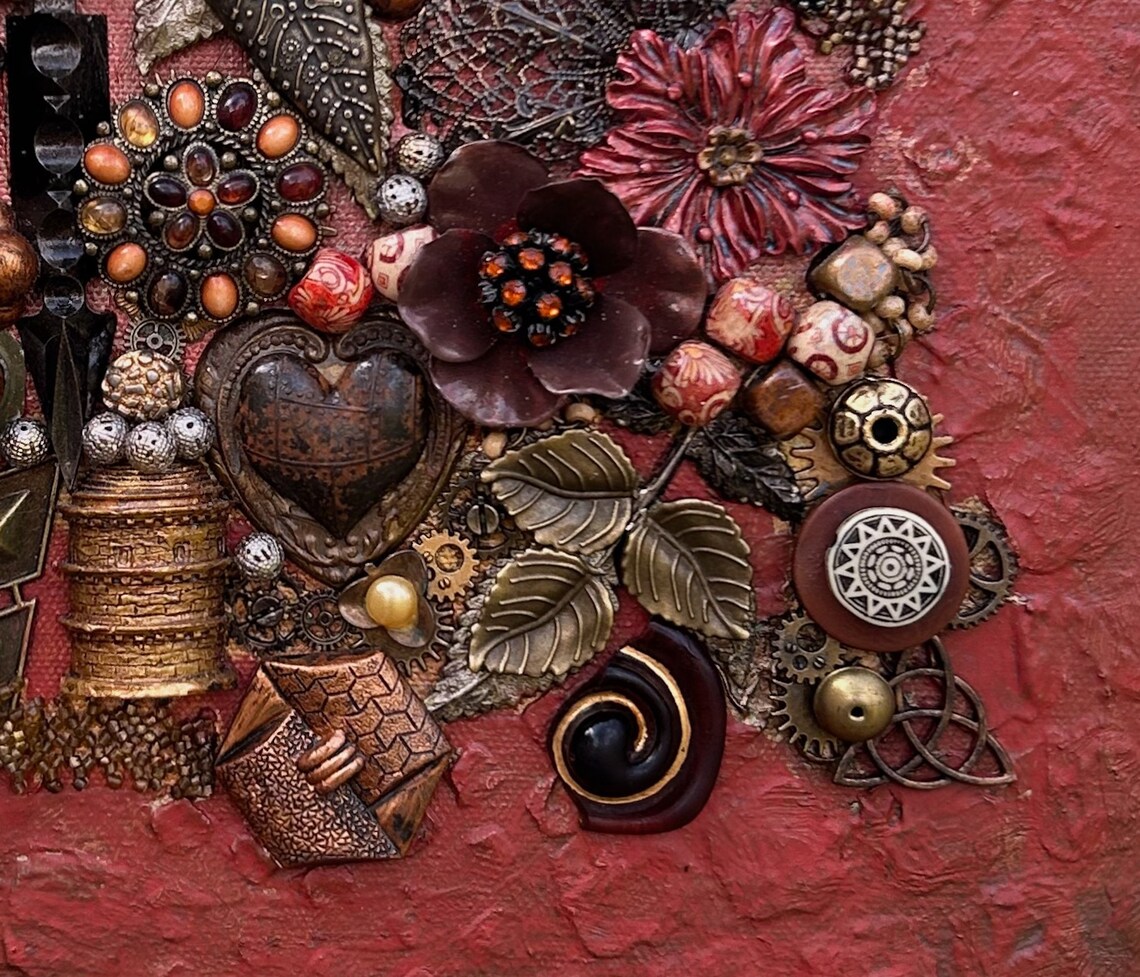 Found Objects Art – Assemblage Wall Art - 3D Mixed Media - 3D Wall Art ...