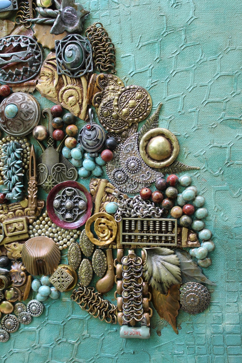 3D Abstract Collage - Assemblage Art - Steampunk - Upcycled Art ...