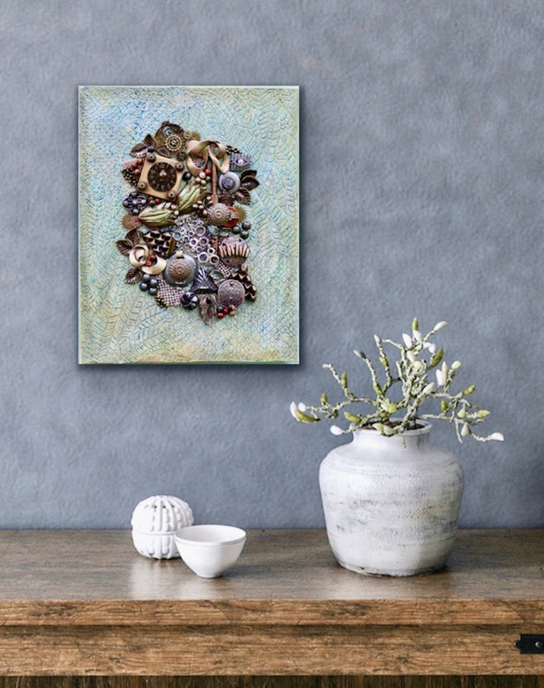 Contemporary 3D Collage Assemblage Wall Art Conversation Piece Relief ...