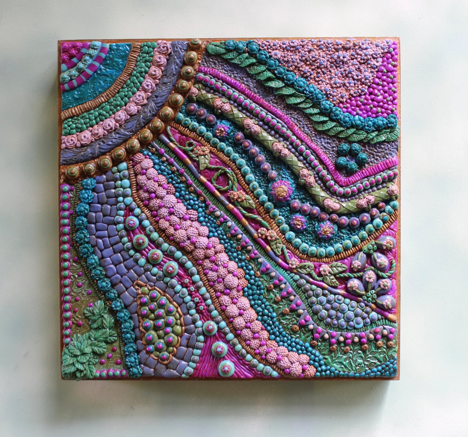 Clay Wall Art Clay Wall Relief Polymer Clay Art Clay on Wood Clay Decor ...