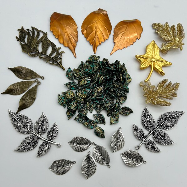 Small Metal Leaves - Etsy