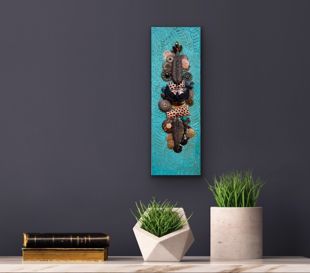 Found Object Collage - Assemblage Art - Assemblage Found Object Art ...