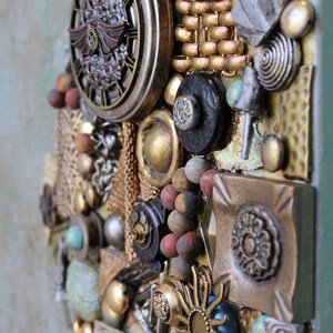 Assemblage Wall Art Pair Found Object Art 3D Steampunk Decor Collage ...